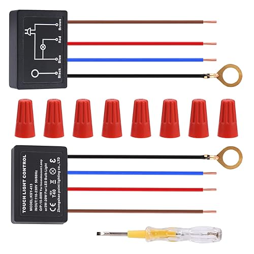3 Way Touch Sensor Dimmer, 2 Pack Touch Control Modules, Touch lamp ...