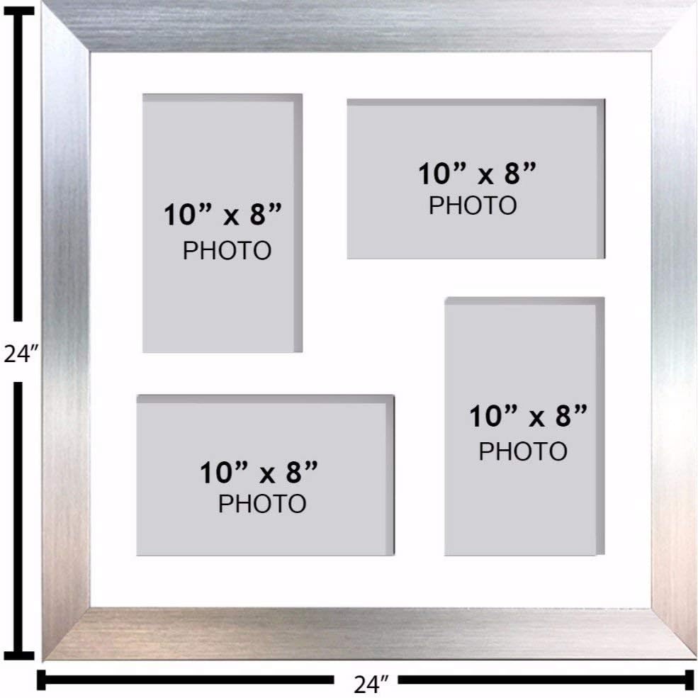 Large Multi Picture Photo Aperture Frame 10 X 8 Size With 4 Openings Large Multi Picture Photo Aperture Frame 10 X 8 Size With 4 Openings