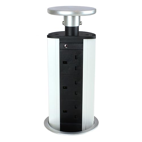 Pop Up Power Pod Unit 3 UK Sockets Mains PDU Extension: Amazon.co.uk ...
