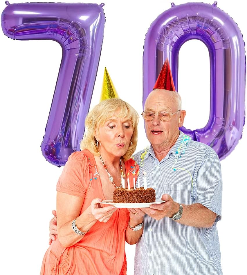 Xihuimay Number 70 Balloons 40 inch Digital Balloon Alphabet 70 ...