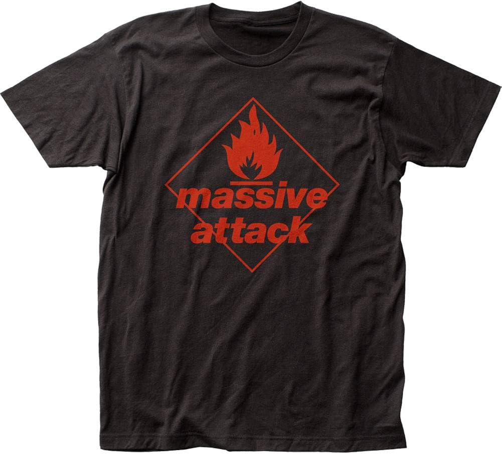 Massive Attack Mens Blue Lines Fitted Jersey T-Shirt: Amazon.co.uk ...