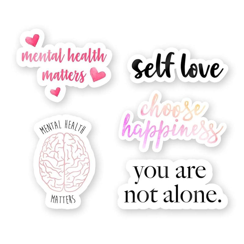 Amazon.com: Mental Health Sticker Pack - 3" Vinyl Stickers: Handmade