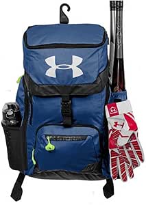 Amazon.com: Under Armour Closer Baseball/Softball Backpack Bag (Navy ...