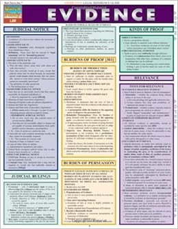 Buy Evidence Laminated Reference Chart (Quickstudy: Law) Book Online at Low Prices in India ...