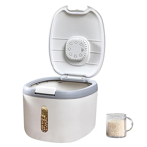 Rice Dispenser 25 Lbs, Rice Container 25 Lbs Airtight, Large Household ...