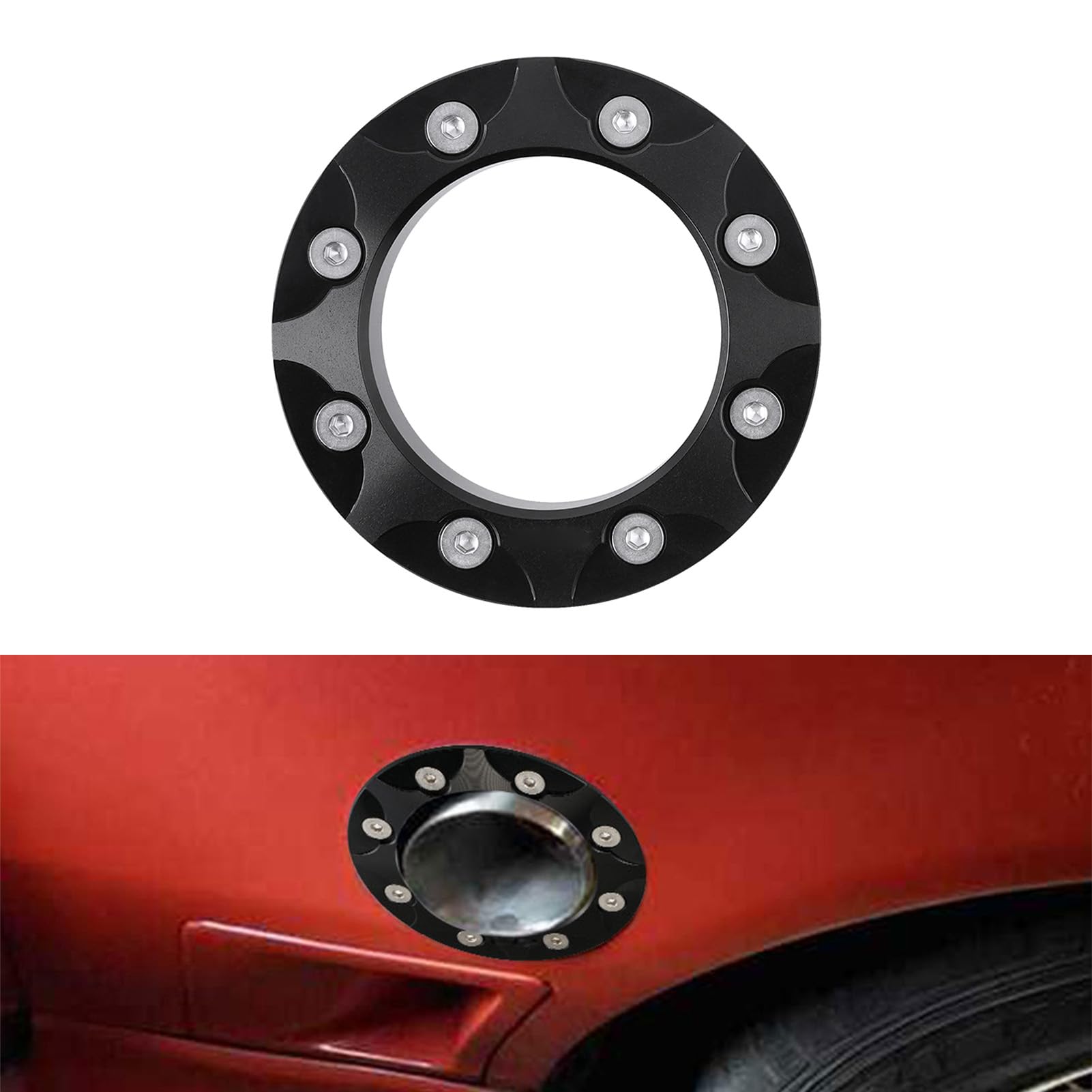 Bevinsee 3" inch Escape Pipe Fender Exit Bezel Trim Ring Bumper Flange ...