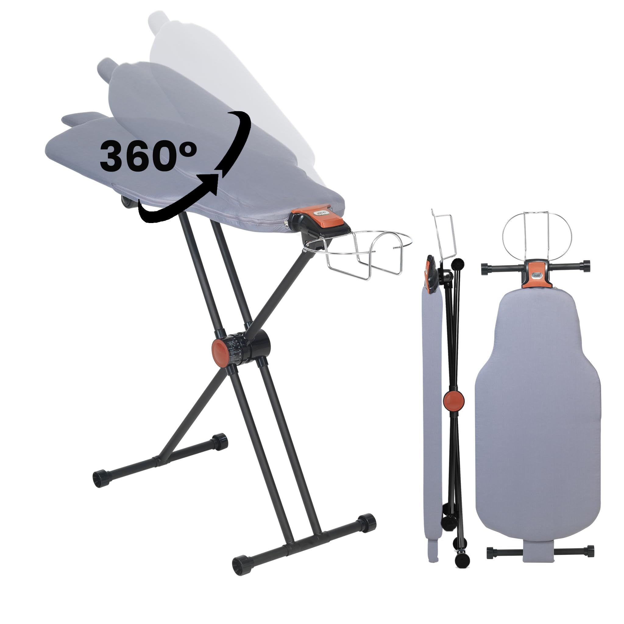 Dazzl 360-Degree Roto-Flip EZ37 Premium Ironing Board Full Size - HDPE ...