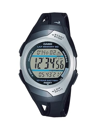 Casio STR300 Series | Classic Dive Style | Black | 50M WR | 1/100 SEC ...