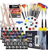 Amazon.com: Acrylic Paint Set,64PCS Painting Supplies with Wooden Easel ...