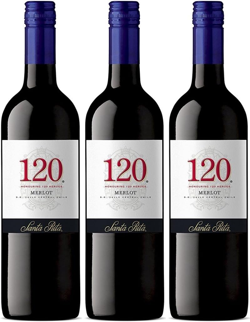 Santa Rita 120 Merlot 75 cl (Case of 3): Amazon.co.uk: Grocery