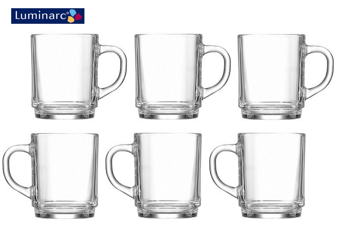 Buy Luminarc Tempered Mug Set, Set of 6, 25cl Online at Low Prices in ...