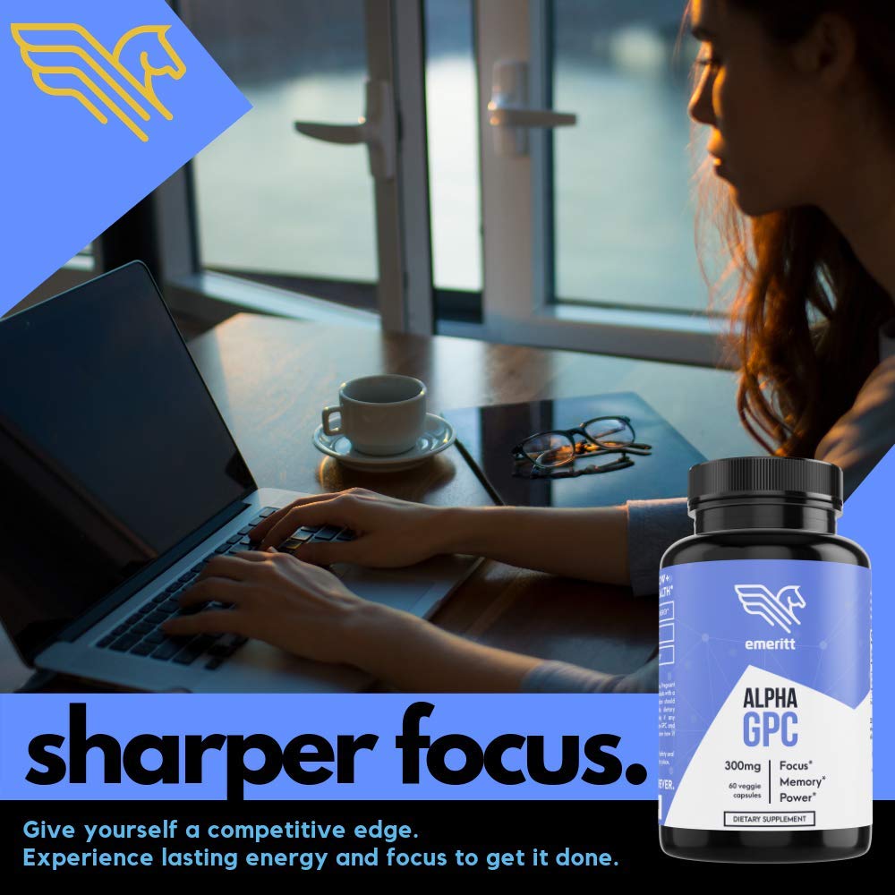 Alpha GPC Choline Supplement, 600mg Servings, No Soy Vegan Version of ...