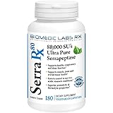 Serra-RX 80,000 SPU Serrapeptase - Enteric Coated Proteolytic Systemic ...