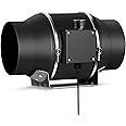 Amazon.com: MicroMall Quiet 6" Inline Duct Fan 405 CFM Ventilation Exhaust Fan EC Motor and 0 ...