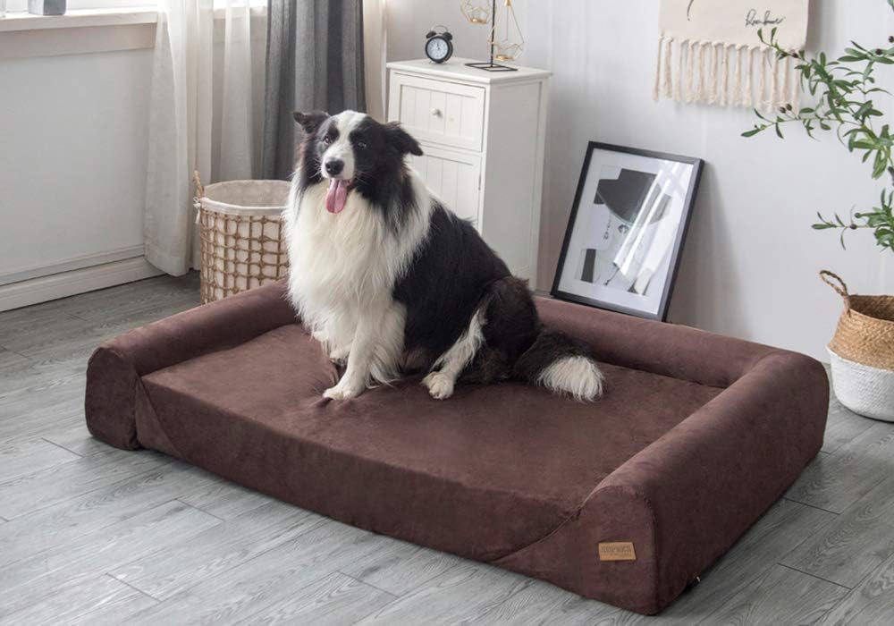 KOPEKS Deluxe Extra Large Dog Sofa Bed Lounge with Orthopaedic Memory ...