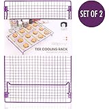 Amazon.com: Kingrol 2-Piece Stackable Cooling Rack with Collapsible ...