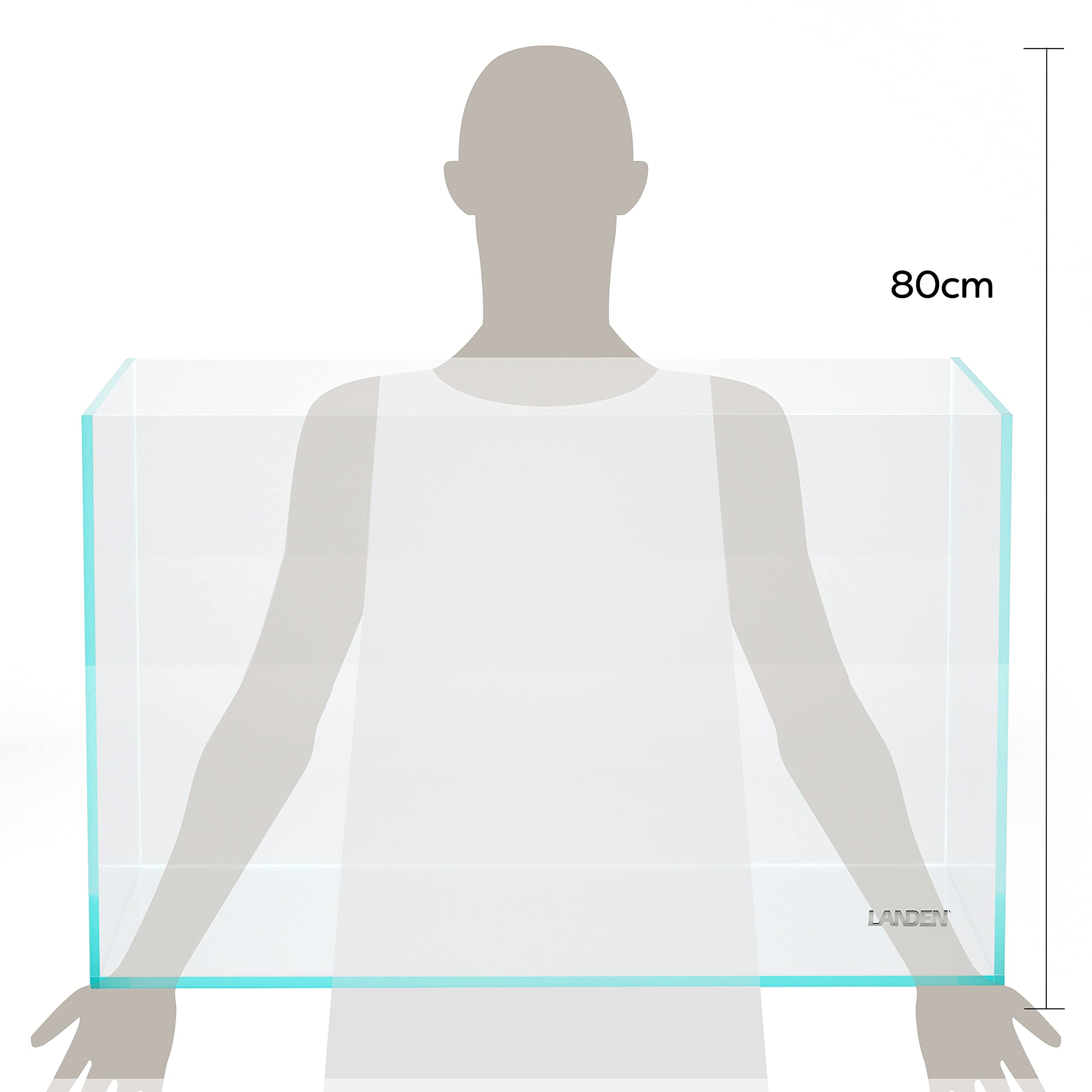 Mua LANDEN 90P 55 Gallon Rimless Low Iron Aquarium Tank,W35.4×D19.7×H19 ...
