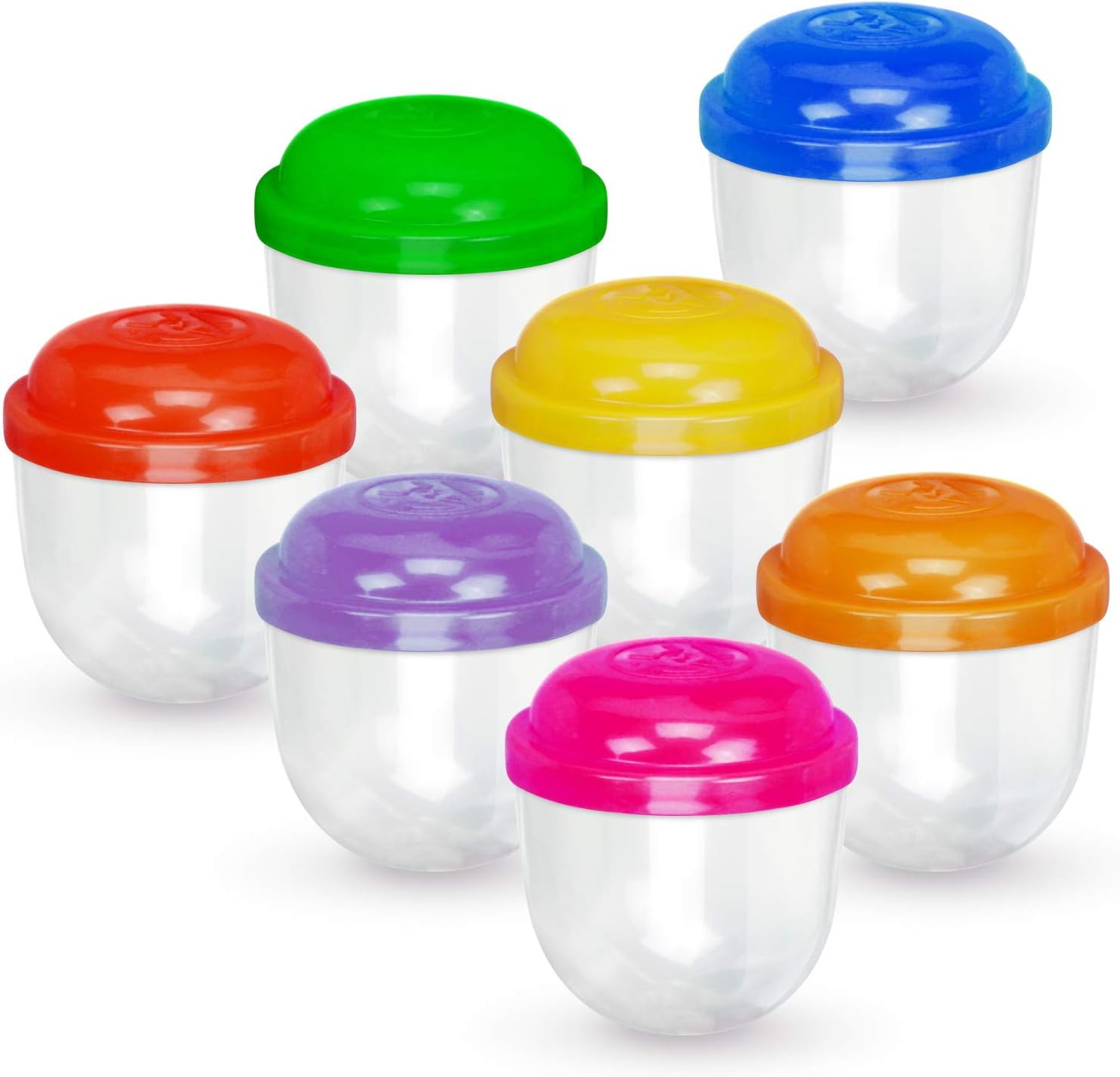 Amazon.com: Empty 2 inch Acorn Frosty Plastic Clear Capsules 7 Colors ...