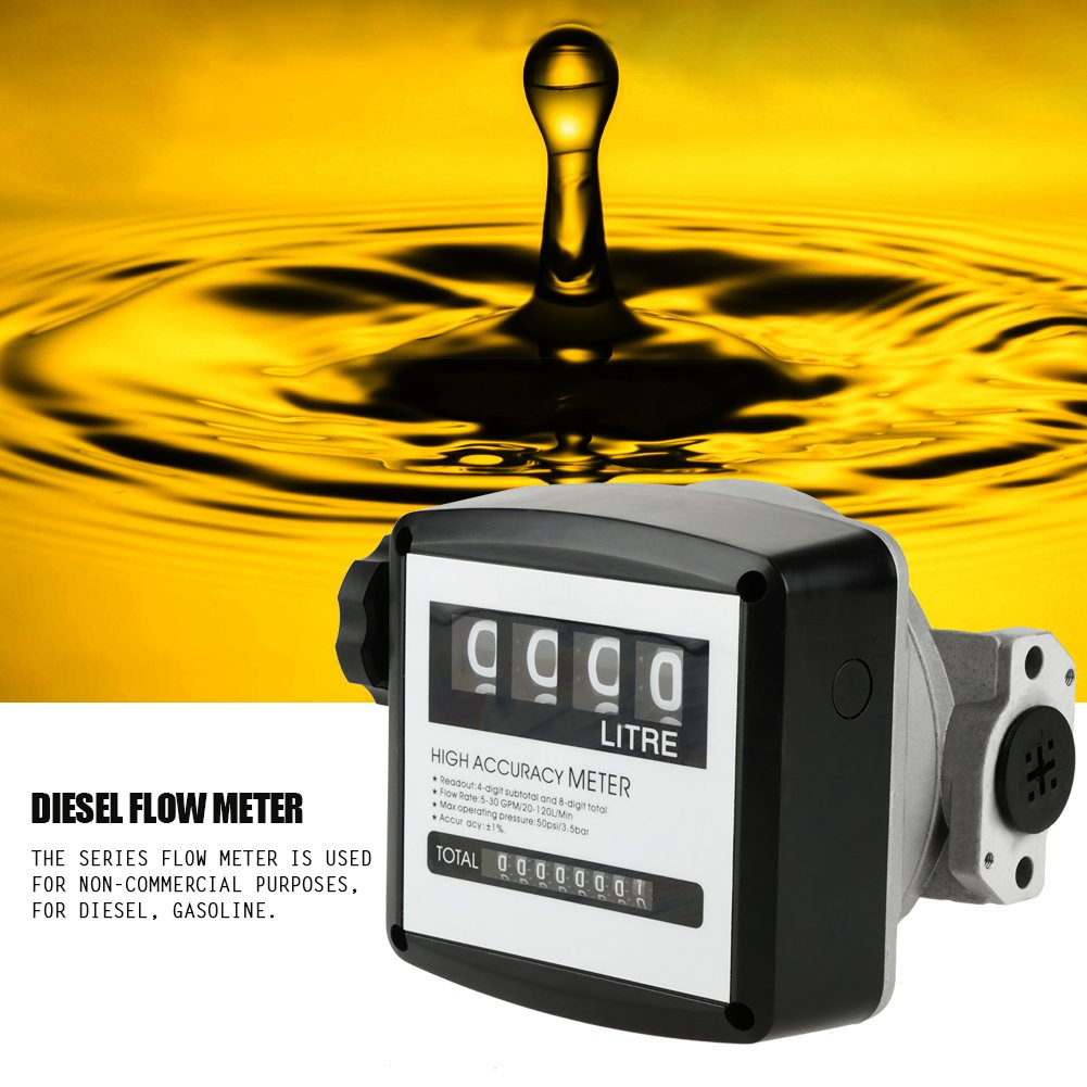 Mechanical Meter, 4 Digital Fuel Flow Meter 1 Inch High Accuracy Gas ...