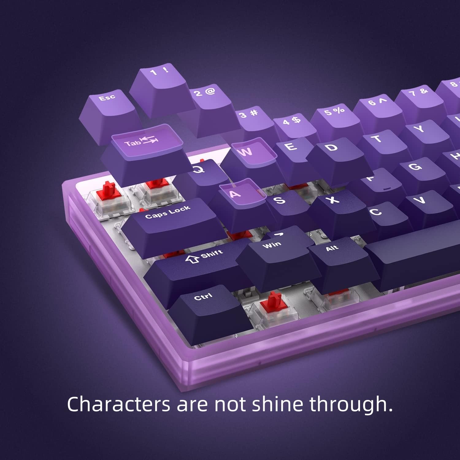 Mua Womier PBT keycaps,Double Shot keycaps 75 Percent,Cherry Profile ...