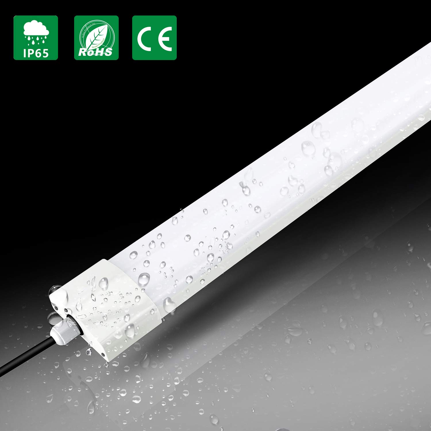 Tonffi LED Feuchtraumleuchte Ultraslim 60CM 18W mit 1800LM Neutralweiß 4000K IP65 für Garage ...