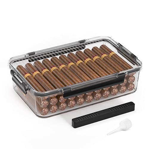 Moryimi Cigar Humidor Box, Clear Humidor Cigar Box, Cigar Humidor Box ...