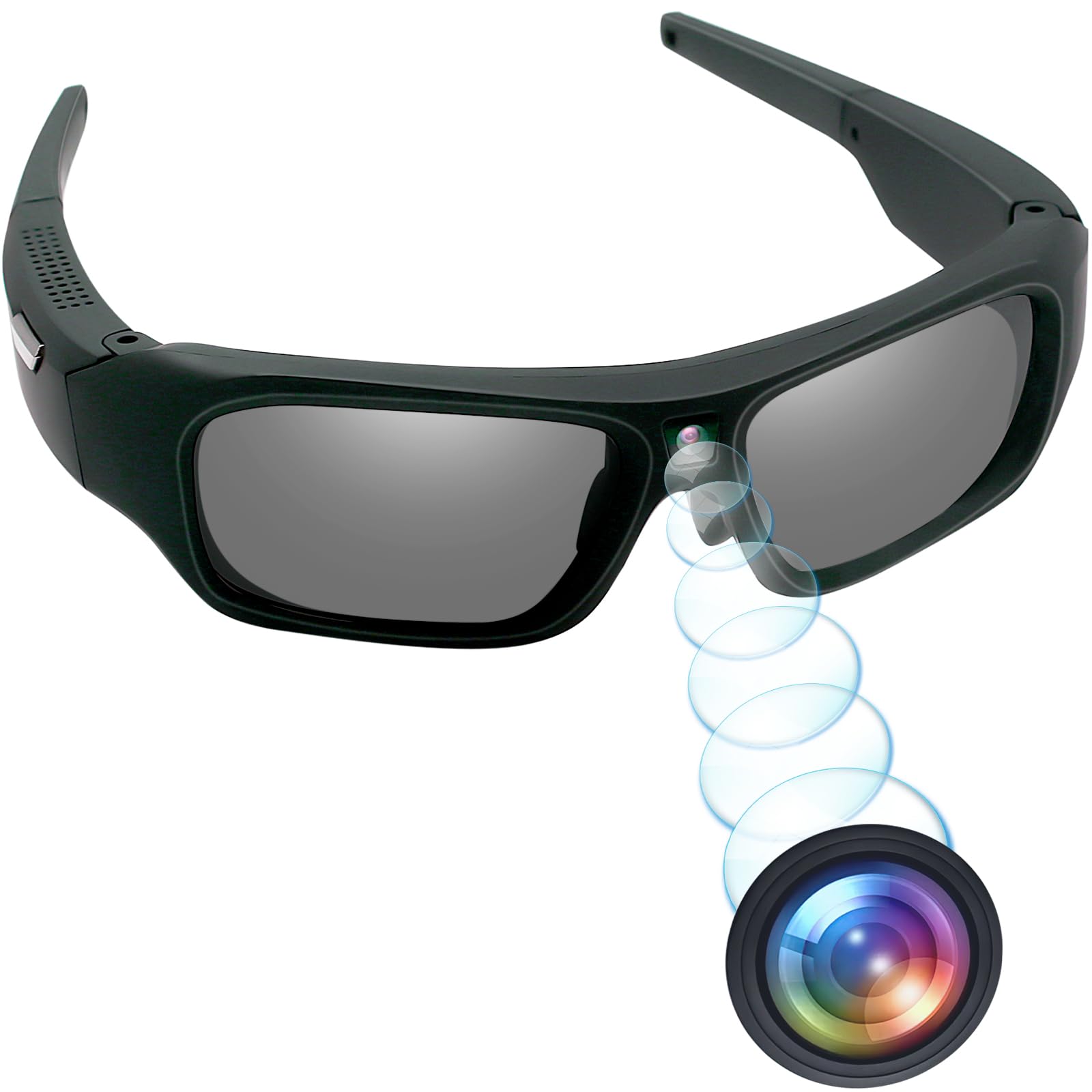 eovas HD 4K Glasses Video Camera,Sunglasses Sport Camera UV Protection ...