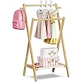 Amazon.com: BAMBOOHOMIE Kids Clothing Rack, Small Clothes Rack for ...