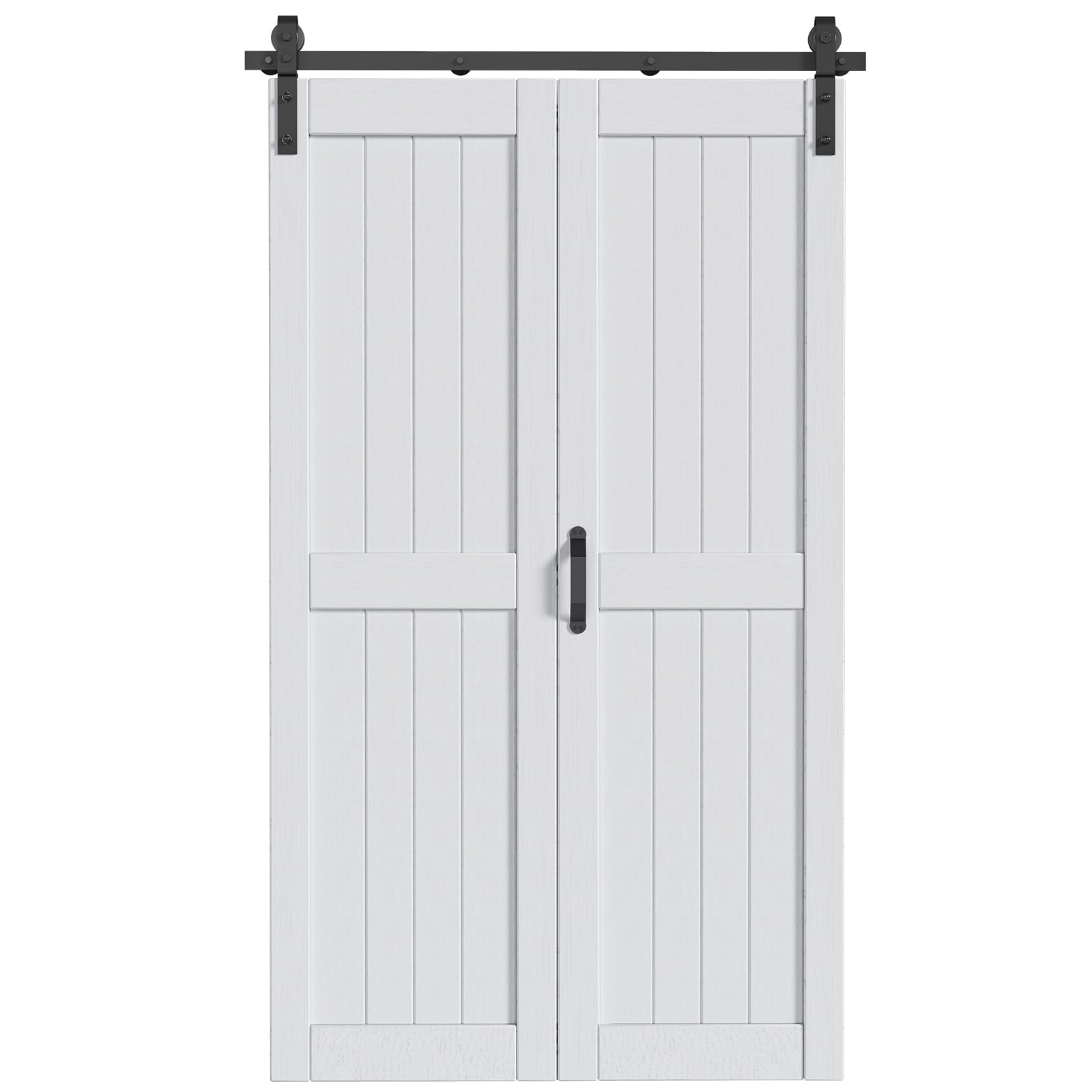 Finosen Bifold Barn Door 48 x 84 in (Double 24 inch)?Bi-fold Sliding ...