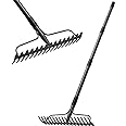 Amazon.com : Thatch Rakes for Lawns, Heavy Duty Metal Garden Rake with ...