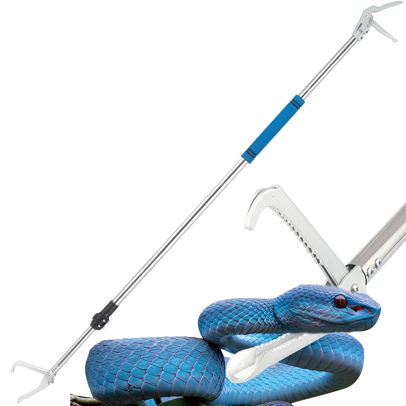 UEGHNS Snake Grabber Reacher Tool, 69" Snake Catcher Tongs Long Handle ...