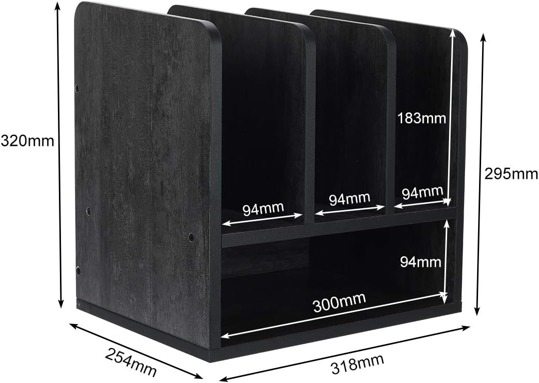 EasyPAG Wood Desktop A4 File Holder Folder Organiser Magazine Storage ...