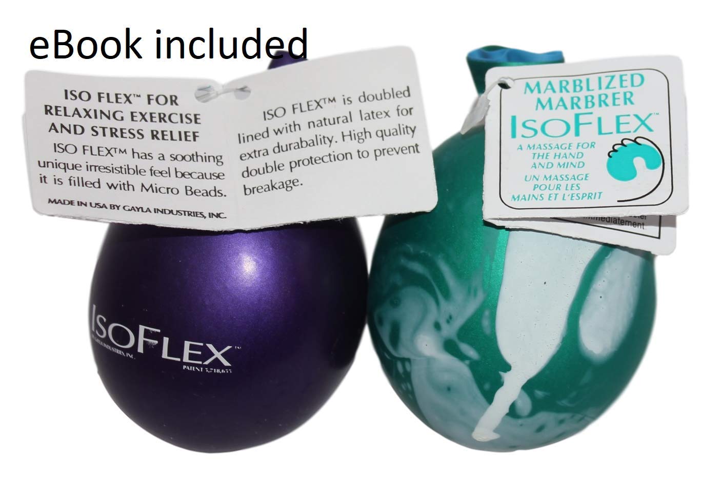 Isoflex Hand Therapy And Exercise Ball With An E-Book. 2 Pack - One ...