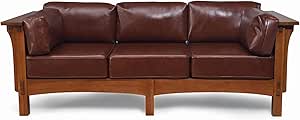 Amazon.com: Crafters and Weavers Mission Crofter Style Sofa - Solid ...