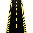 Amazon.com: Racetrack Floor Running Black Racer Party Decoration Mat ...