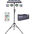 Amazon.com: DJ Lights with Stand, 5 in 1 Party Lights DJ Disco Light for Parties Indoor, Sound ...