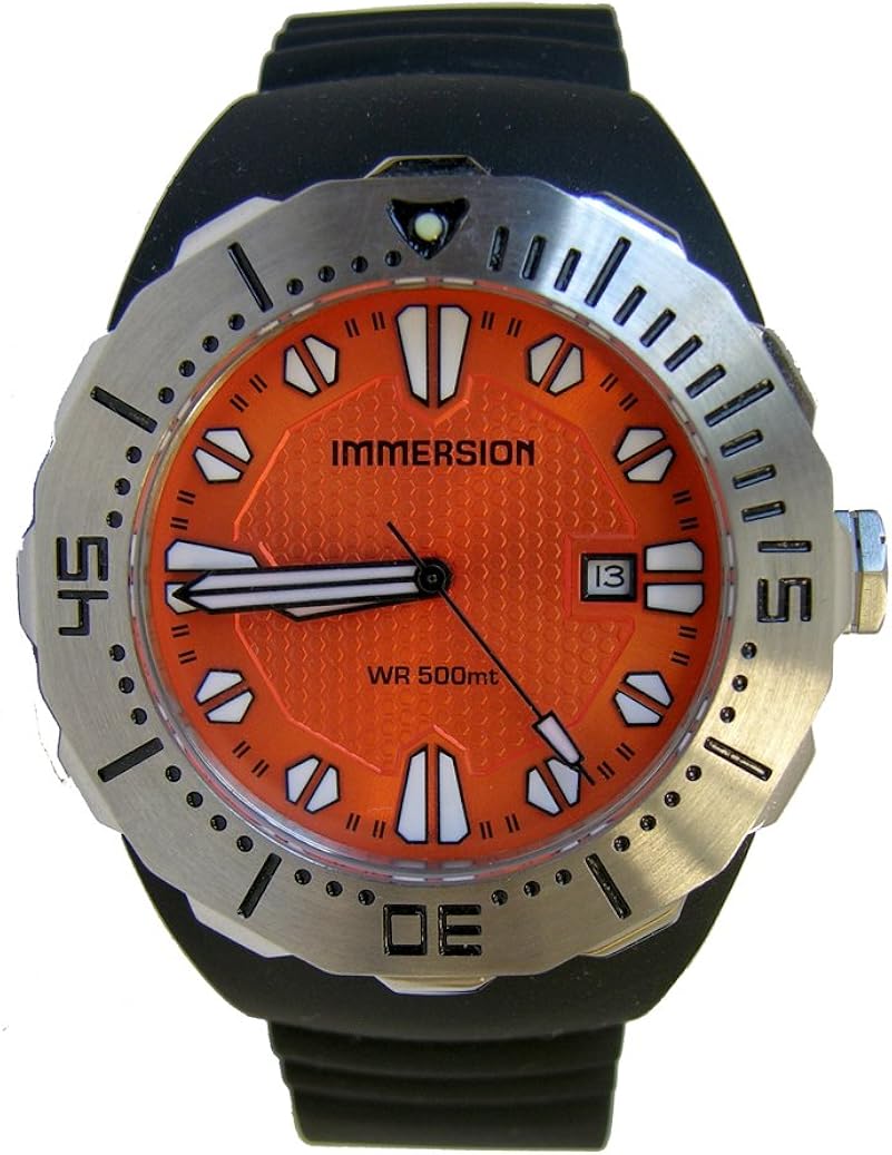 Immersion IM6992 Gents Watch Automatic Analogue Orange Dial Black ...