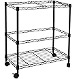 Amazon.com: Oceanstar 2-Tier Metal Rolling File Cart, 24 in, Black ...