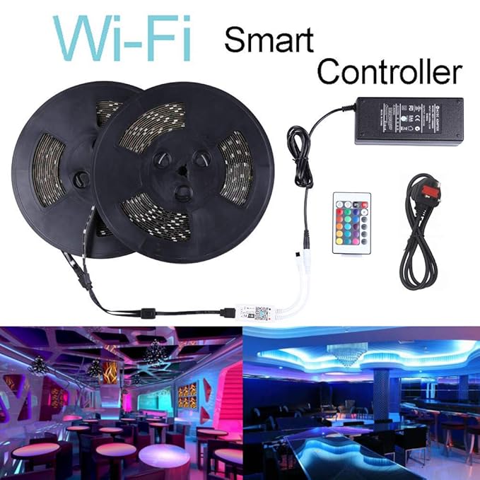 Ubanner WiFi Wireless Smart Phone Controlled Led Strip Light Kit with ...