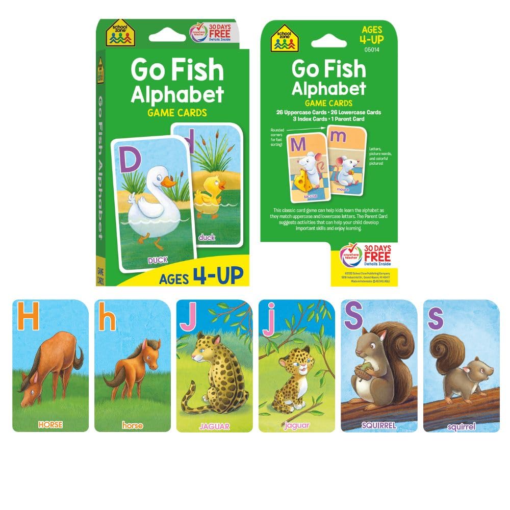 Mua School Zone - Alphabet 4-Pack Flash Cards - Ages 3+, Preschool ...