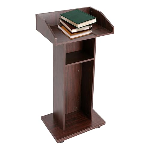 Wood Podium Stand, Podium Stand Wooden Speaking Lectern 43.3"*22"*15.3 ...