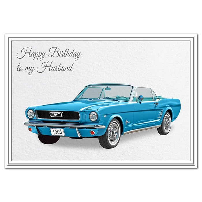 Buy Stunning Birthday Cards Men - Unusual Unique Classic Car - Dad Son ...