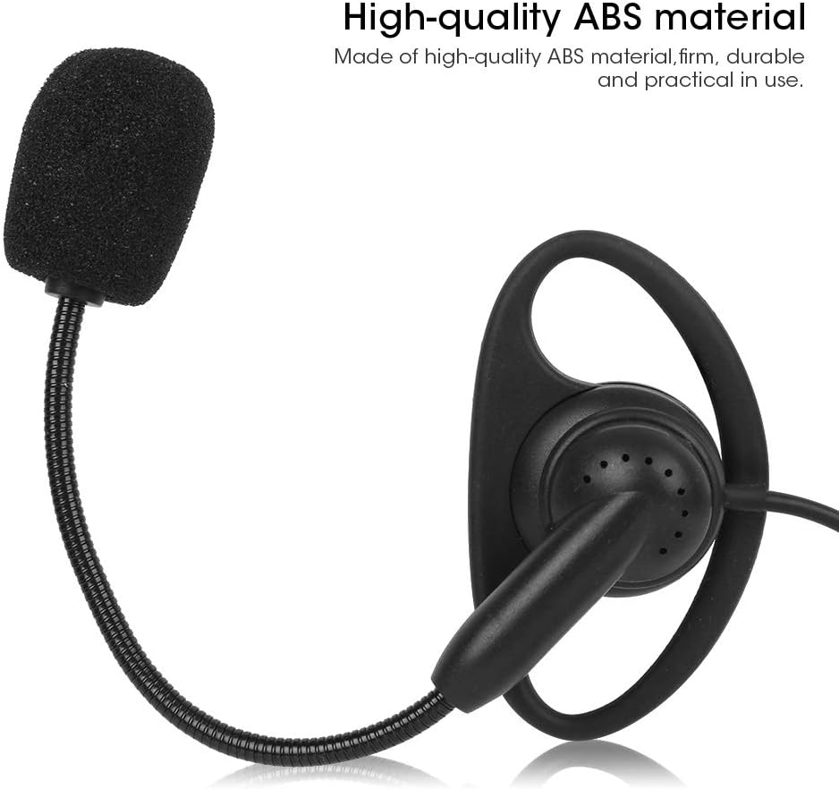 Hopcd Motorcycle Intercom Headset, 3.5mm Ear Hook Two-way Radio ...