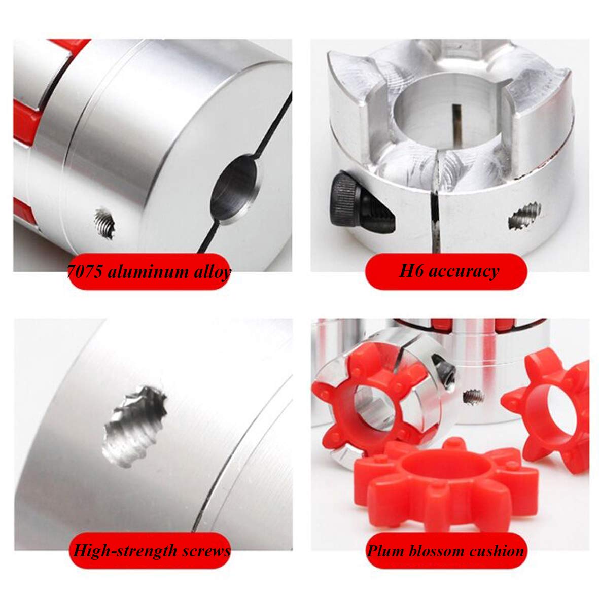 RATTMMOTOR Flexible Coupler 3 PCS 6.35mm to 10mm Plum Coupling L30 D25 ...