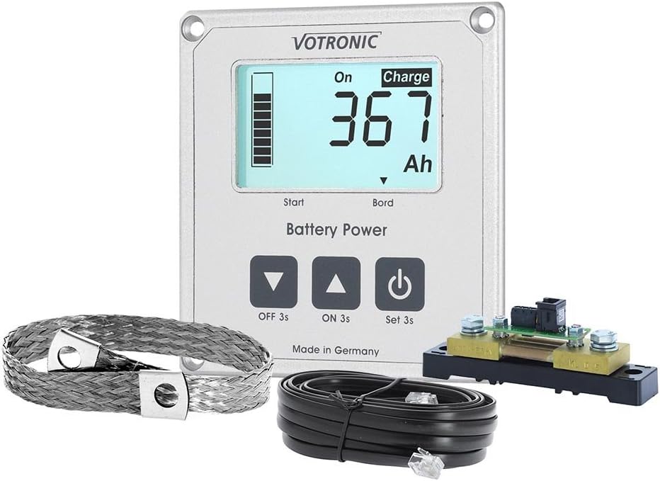 VOTRONIC 1263 LCD-Batterie-Computer 100 S Smart Shunt und Masseband ...