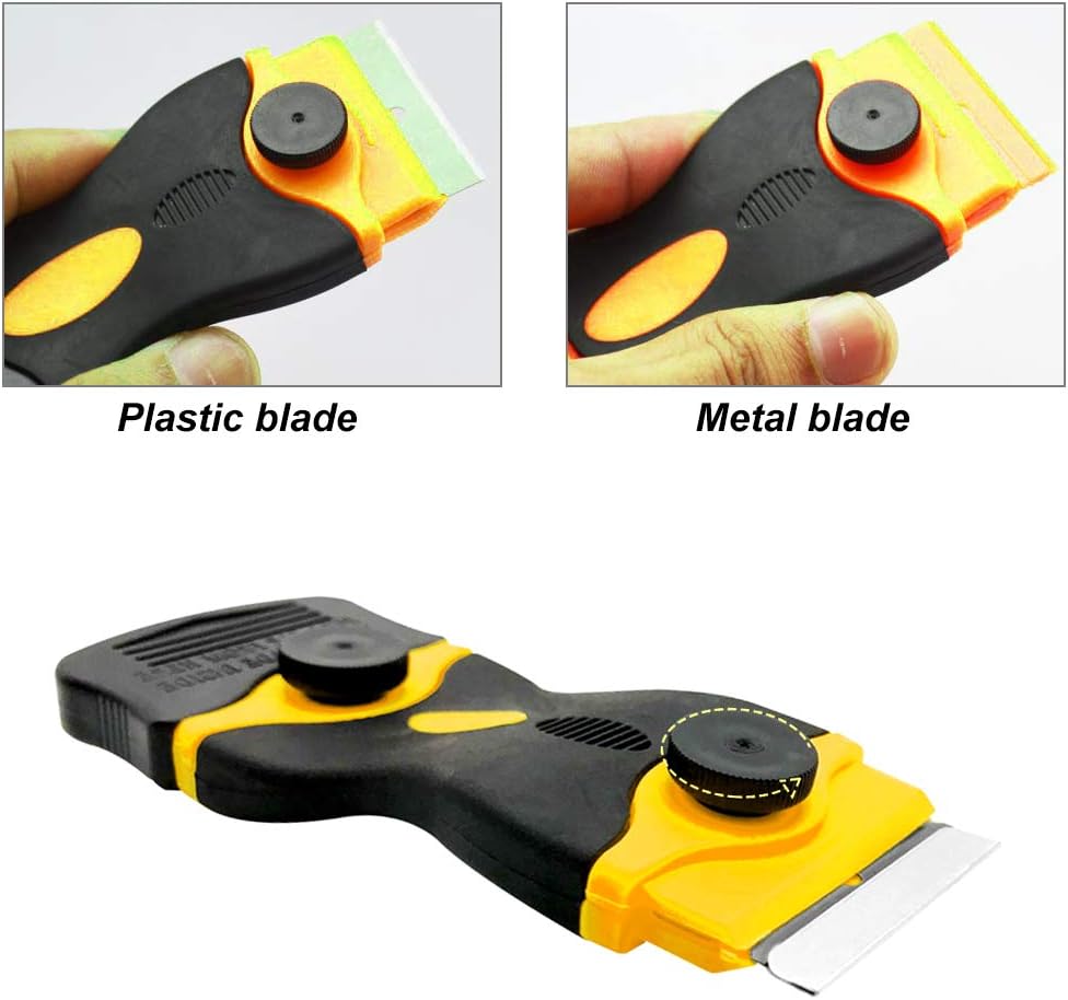 Elinala Window Glass Scraper, Paint Scraper, 2 Glass Scrapers with 6 ...