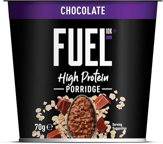 FUEL10K Porridge Pots, Chocolate - 8x70g - High Protein On the Go ...