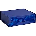 Amazon.com: JOHOUSE Blue Gift Box, 10.5x7.5x3.1 inches Magnetic Closure ...