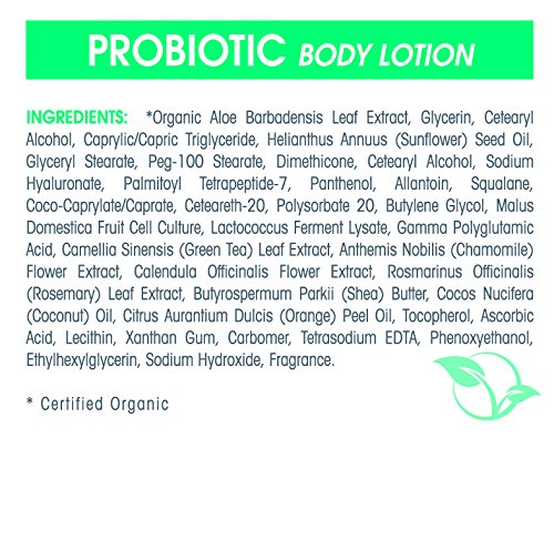 Probiotic Body Lotion; Moisturizes and Hydrates Dry Skin; Best Anti ...
