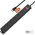 Amazon.com: Power Strip with 6AC Outlets 6 Ft UL 14AWG Cord Straight ...